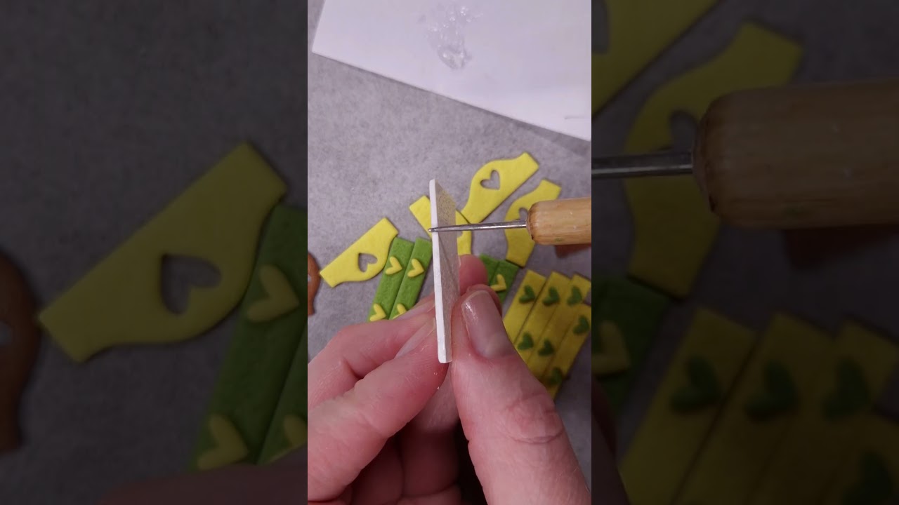 Our Tray Cutters Set 💛💚Available in Etsy store ✨️ #polymerclay #miniature #dollhouse #diy
