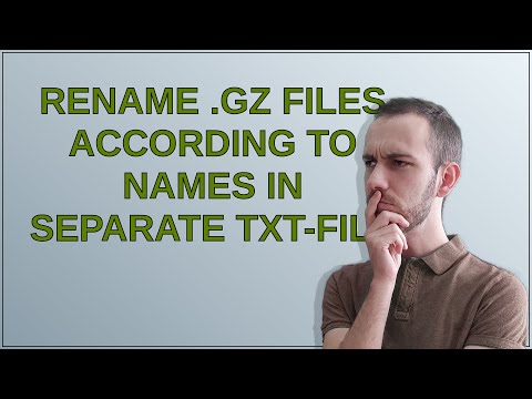 Rename .gz files according to names in separate txt-file