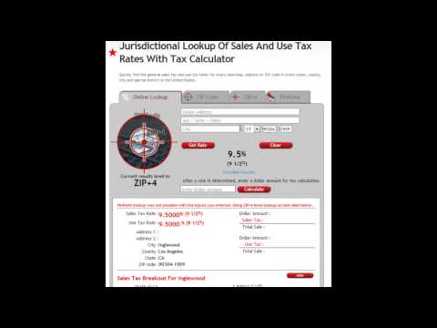 How to look up sales and use tax rates using Zip2Tax's Online Lookup