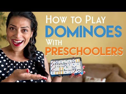HOW TO PLAY DOMINOES WITH PRESCHOOLERS | Counting & Drawing Activities to Teach Kids | Classic Games