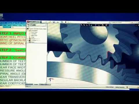 Spiral bevel gear modeling in Solidworks