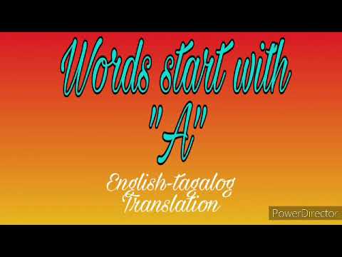 Words start with a #english tagalog dictionary