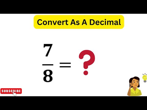 7/8 as a Decimal | Convert 7/8 as a Decimal
