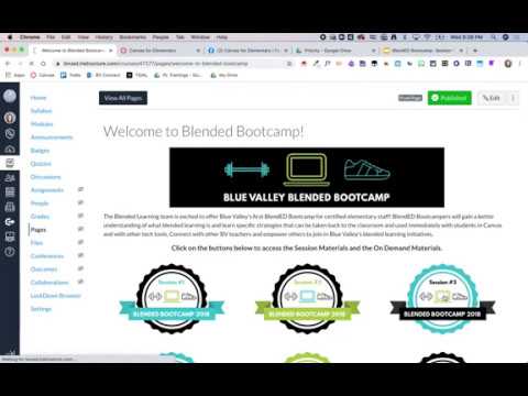 Canvas Course Structure: Buttons and Modules