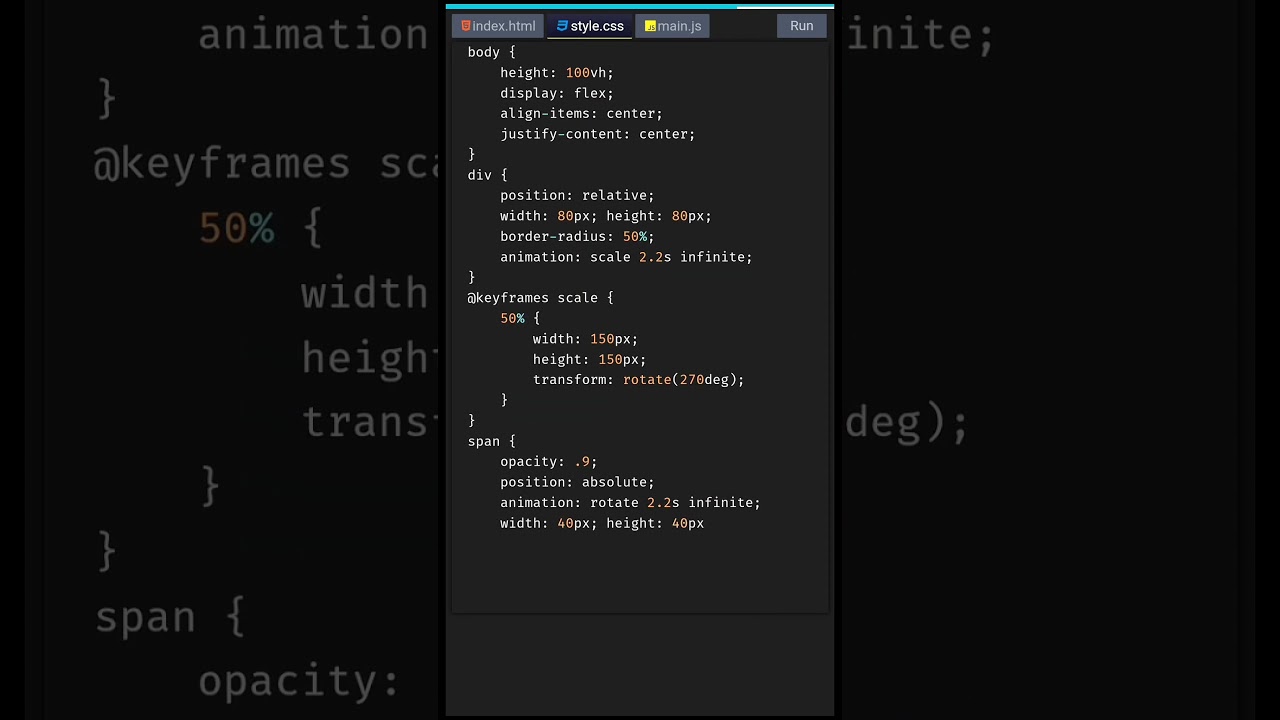 Create CSS Loading Animation💀 | CSS Animation | css tutorials #shorts #javascript #developer #coding