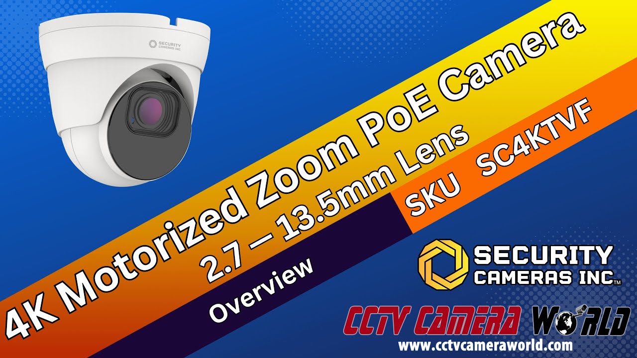 4K Motorized Zoom IP PoE Turret Camera with AI by Security Cameras Inc™ – SC4KTVF – Product Overview