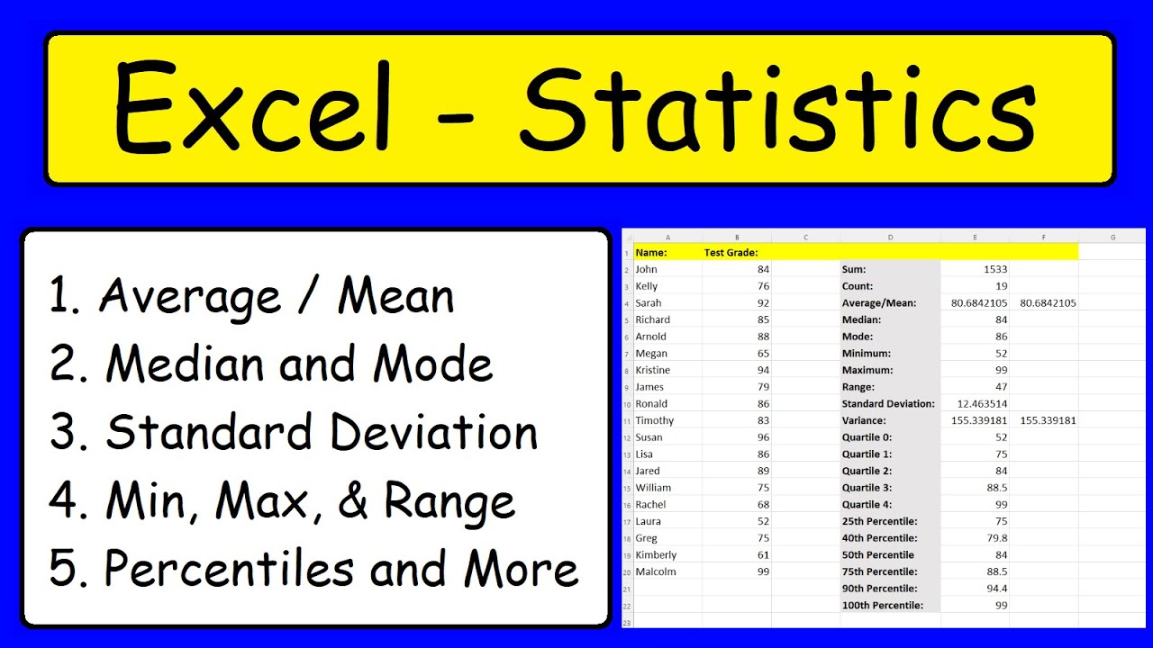Statistics - Excel