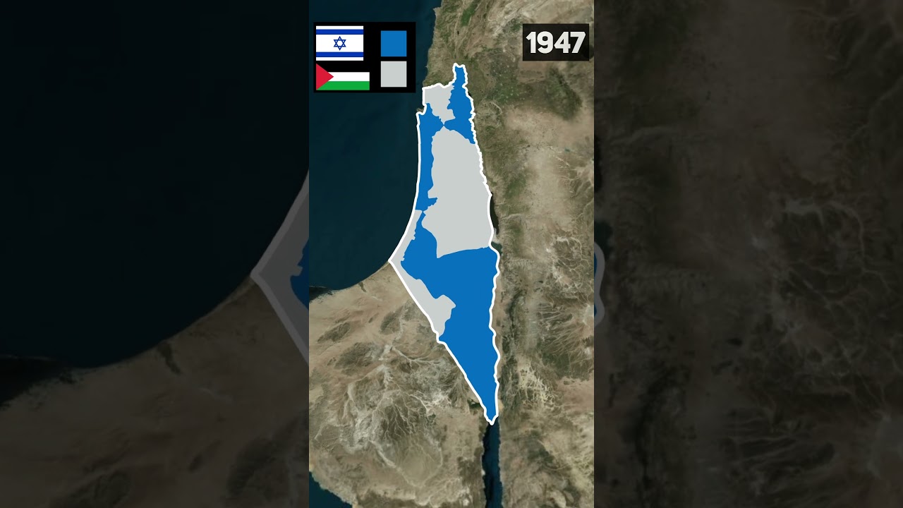 Evolution of Israel/Palestine Borders on Map