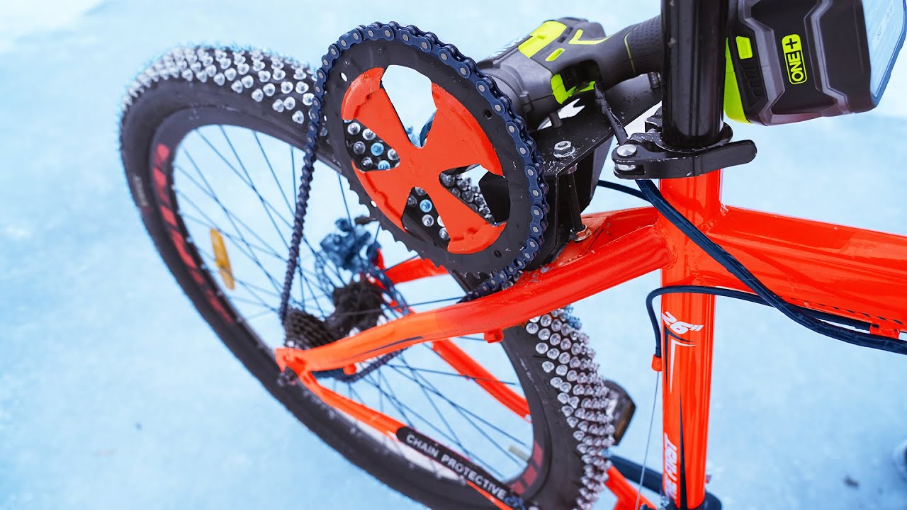 Incredible Studded & Drill Powered Bike