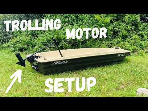 Sun Dolphin American 12 Jon Boat Trolling Motor Setup