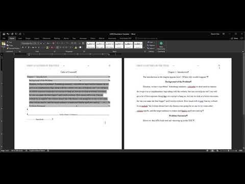 Table of Contents - When Body Text Appears in the TOC