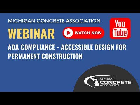 ADA COMPLIANCE - ACCESSIBLE DESIGN FOR PERMANENT CONSTRUCTION