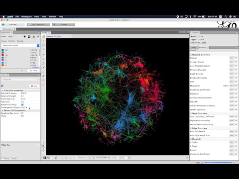 Gephi tutorial. Layouts and Attributes