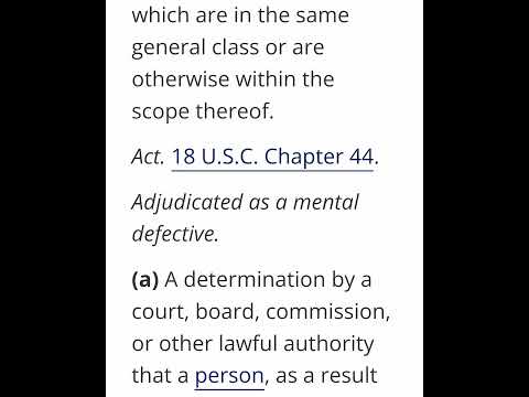 Adjudicated as a Mental Defective 27 CFR § 478.11 Meaning of Terms AKA Mentally Defective