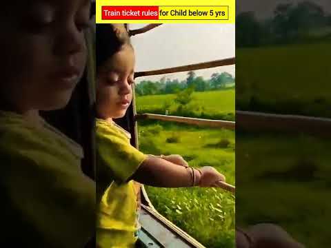 Train ticket rules for child below 5 years 😱#shorts #facts #viral