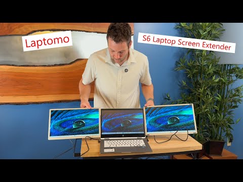 Laptomo S6 Laptop Screen Extender, plug & play, with 1080p #laptop #screen #officeequipment