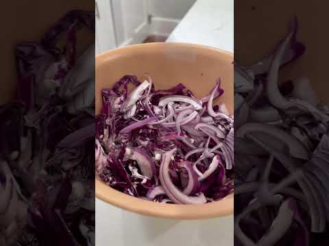 Crunchy Red Cabbage Slaw (For Fish Tacos!)