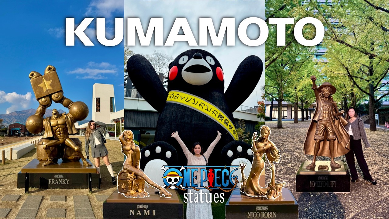 HUNTING ALL 10 ONE PIECE STATUES IN KUMAMOTO! 🐻