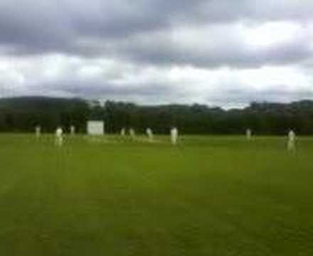 Nobby Stewardson bowls a pie - Lanercost v Great Corby 23/06