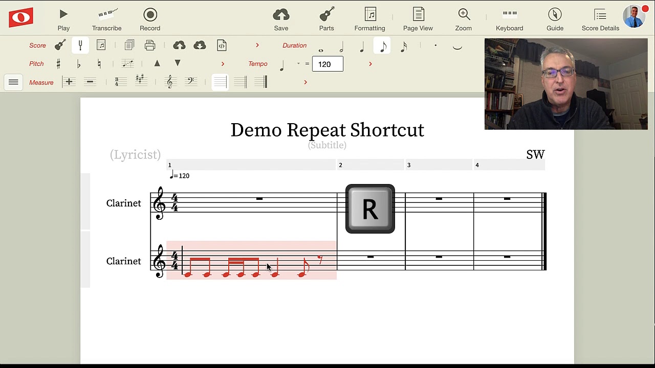Noteflight REPEAT Shortcut
