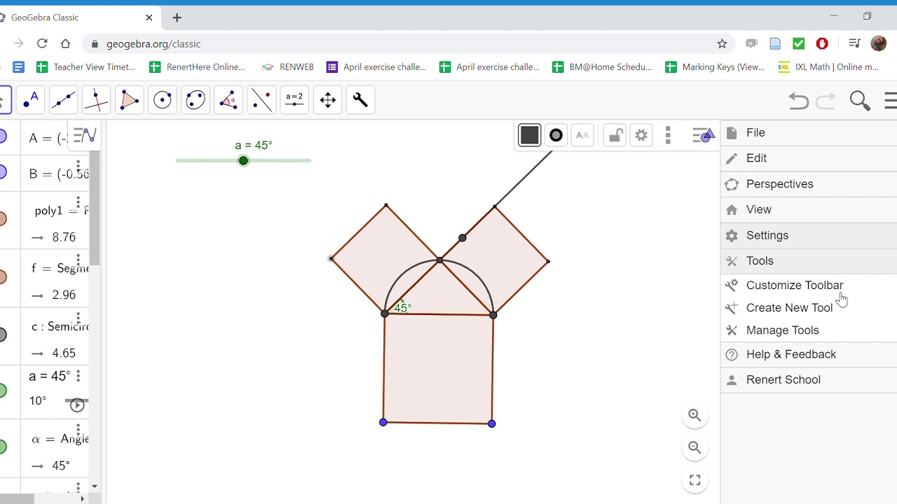 Pythagoras tree tool