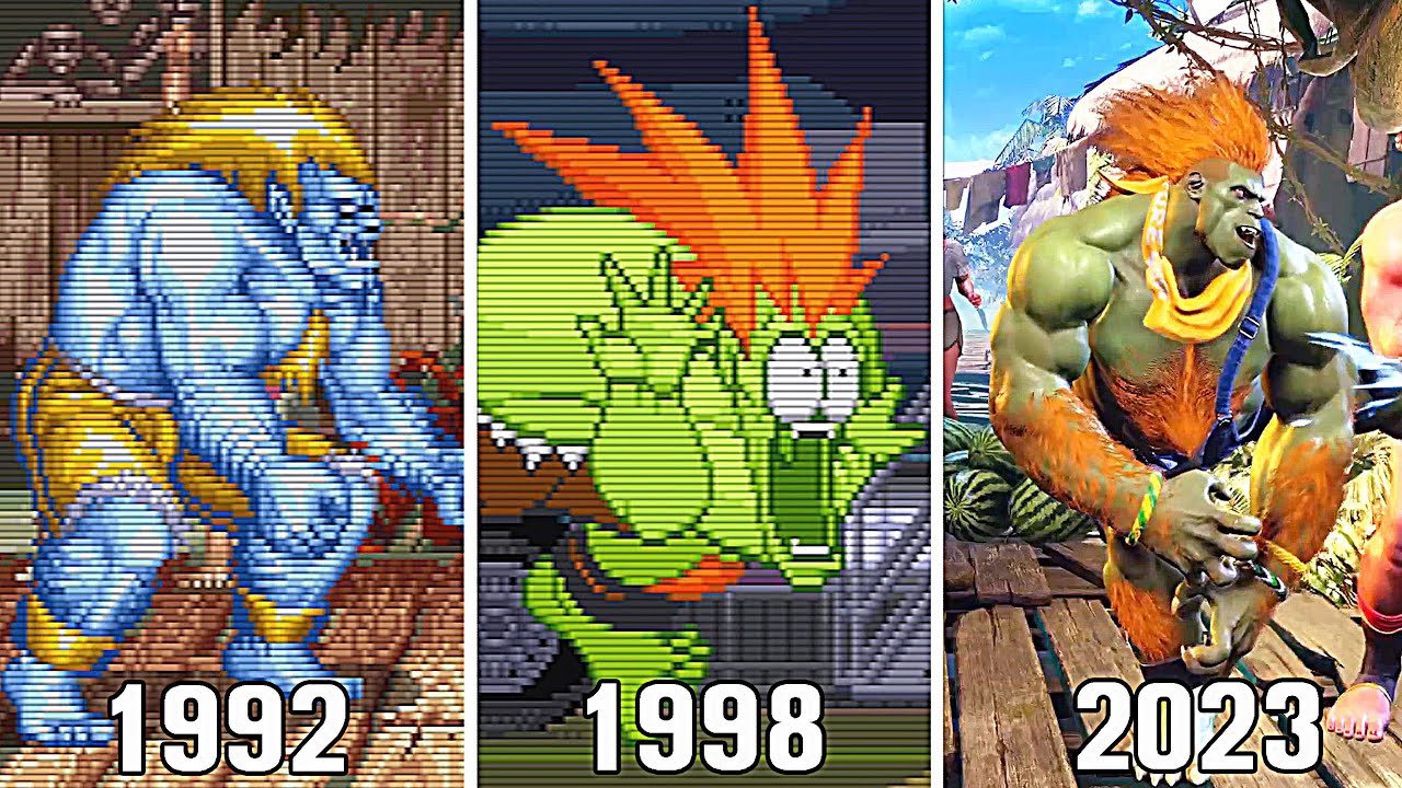 Blanka Graphic Evolution - Street Fighter 1991 - 2023