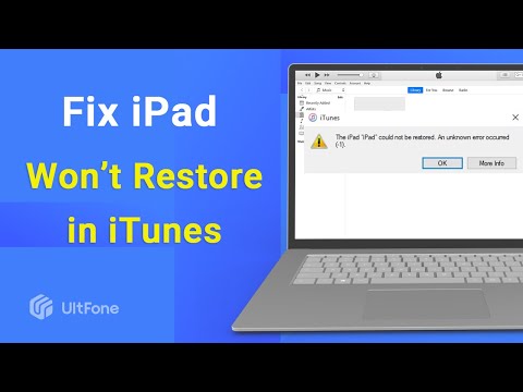 How to Fix iPad won't Restore in iTunes ( iTunes error -1, 3004, error 39)
