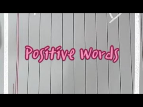 'A' Series Part-1 (POSITIVE WORDS STARTING WITH LETTER 'A')