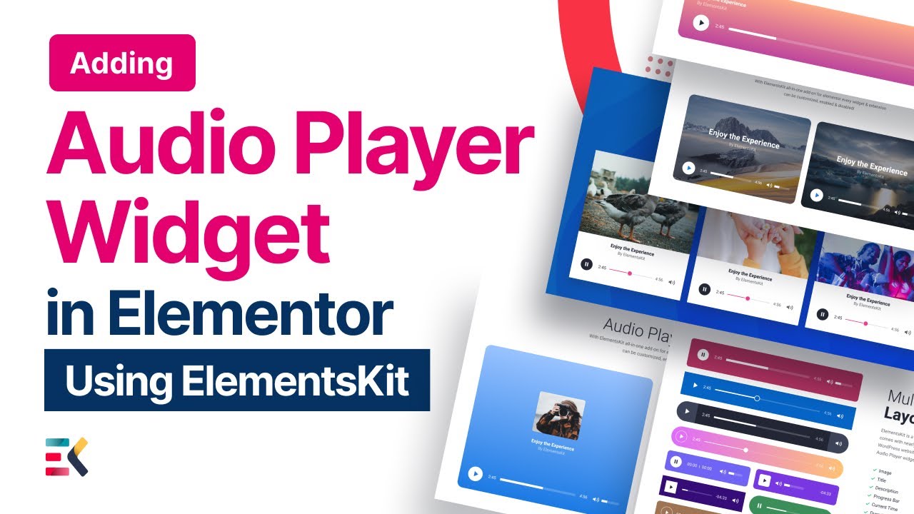 Audio Player Widget for Elementor | Elementskit | All-in-one addon for Elementor
