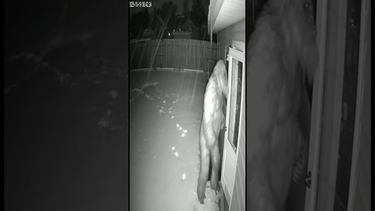 In the state of Alaska, a Yeti was spotted on private property — security cameras captured