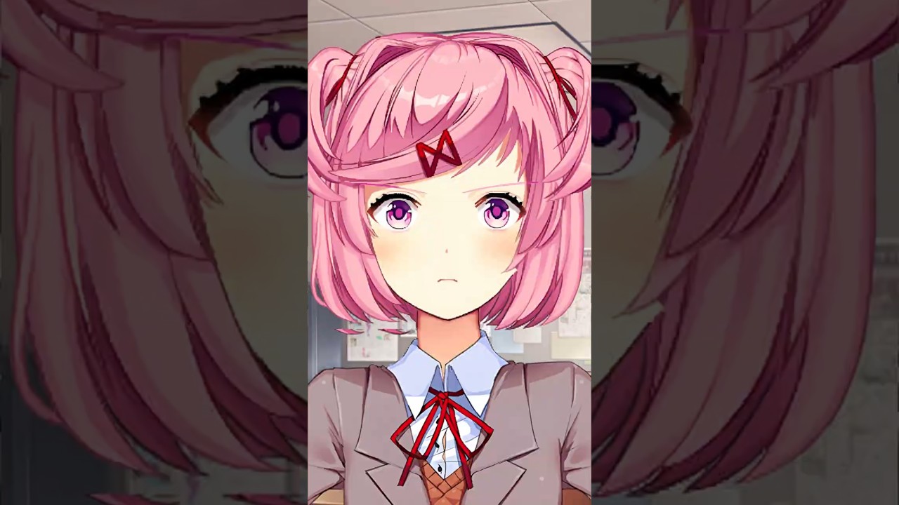 What if Natsuki is Front Facing? 😳👉👈 #ddlc #natsuki #natsukiddlc