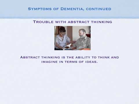 What is dementia presentation