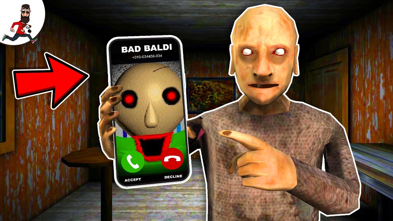 Bad Baldi in Grandpa Phone | Funny Horror Gameplay