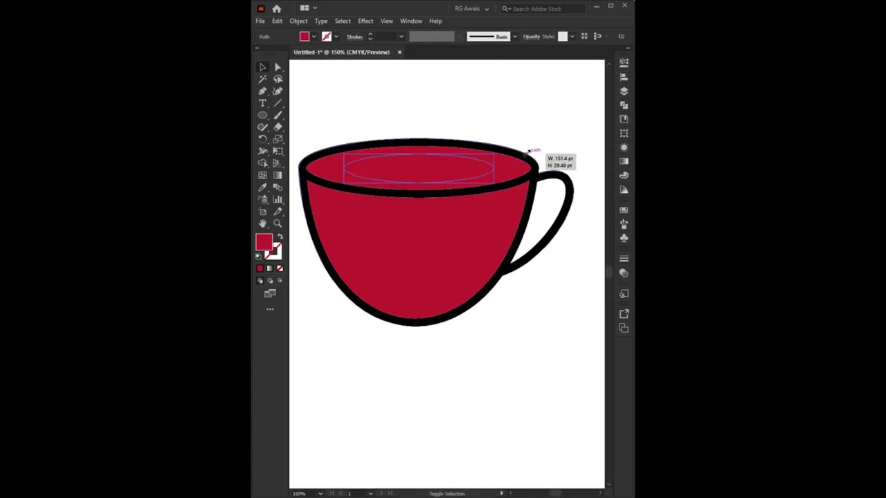 Tea Cup Design ☕ #logodesign learn with @Aliza_Graphics