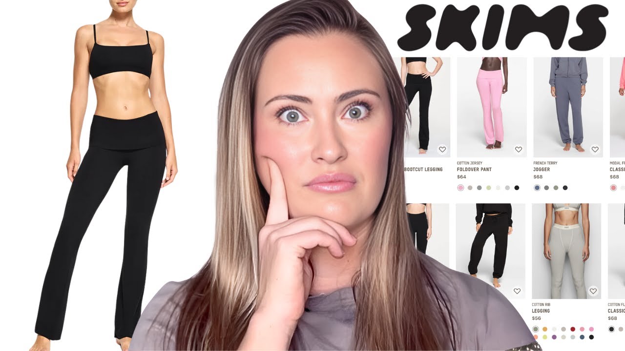 WORTH THE HYPE? SKIMS COTTON JERSEY FOLDOVER PANT LEGGING TRY ON REVIEW HAUL