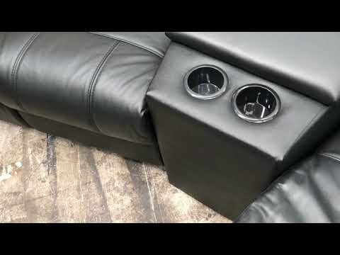 Croydon Leather 4 Seater Modular Recliner Sofa with Storage