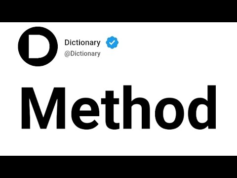 Method Meaning In English