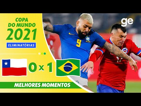 CHILE 0 X 1 BRASIL | MELHORES MOMENTOS | 9ª RODADA ELIMINATÓRIAS DA COPA | ge.globo
