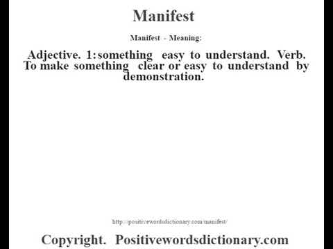 Manifest definition | Manifest meaning