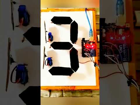 "Arduino Servo Motor 7-Segment Display | Counting from 0 to 9" #dcmotor #smart #aielectric