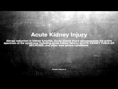Medical vocabulary: What does Acute Kidney Injury mean