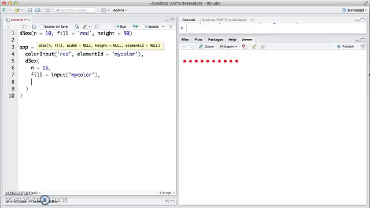 HTMLWidgets for Inputs