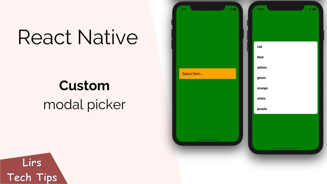React Native: Custom Modal Picker