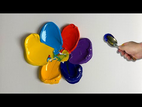 Golden Bloom in a Rustic Vase | Easy Acrylic Flower Painting Tutorial for Beginners #022