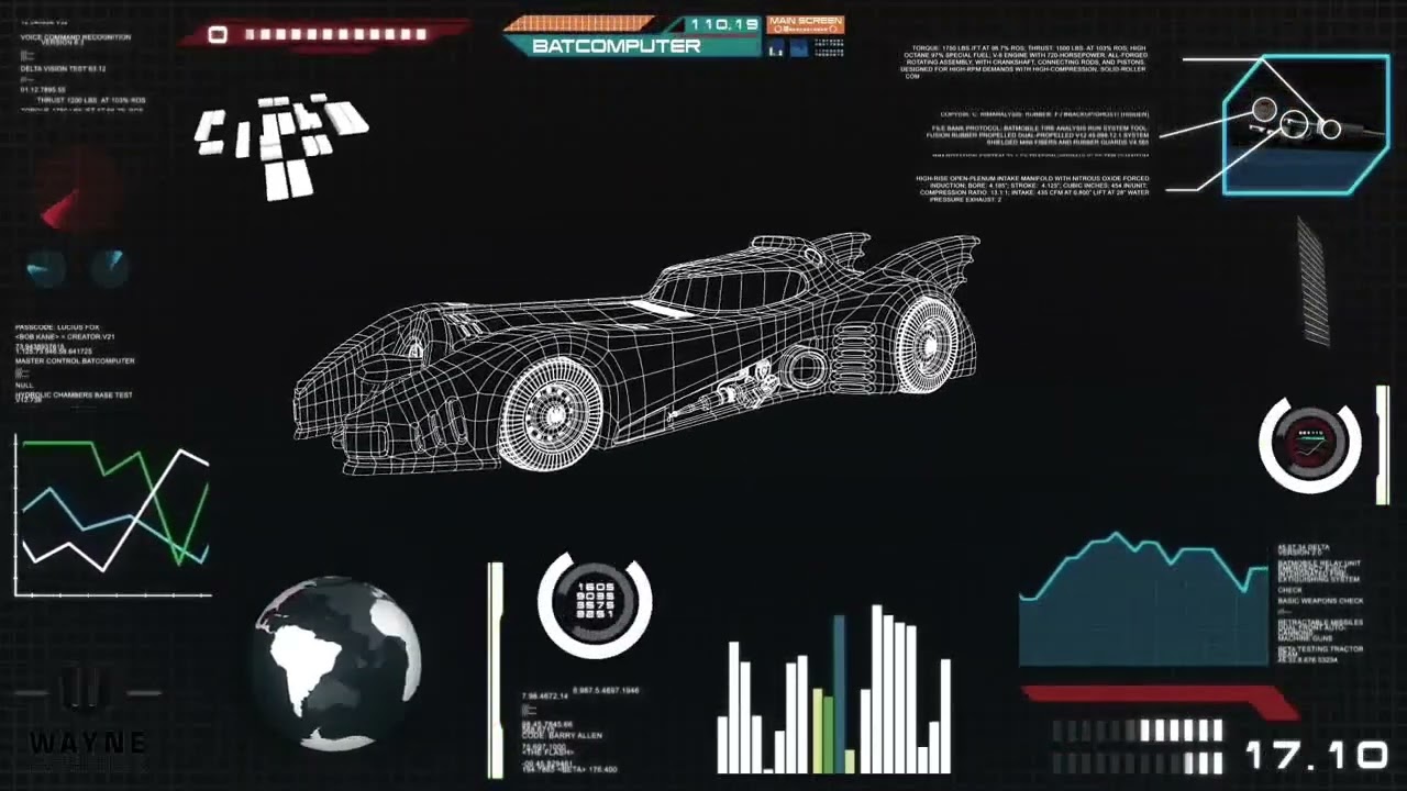 Bat Computer 2 Batmobile graphics
