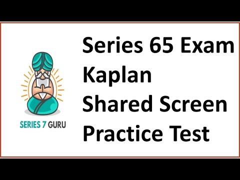 Series 65 Exam Shared Screen Practice Test - A free ride!