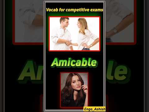 A- Amicable meaning in hindi with tricks.#vocabulary