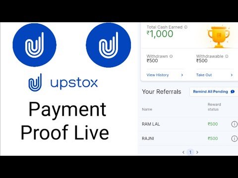 Upstox Refer & Earn money Withdraw payment proof live