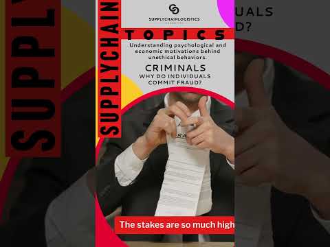 Supply Chain Topic 📣 Anti-Corruption - Why do Individuals Commit Fraud?