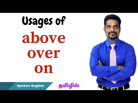 USAGE OF ABOVE, OVER AND ON | SPOKEN ENGLISH LEARNING VIDEO IN TAMIL